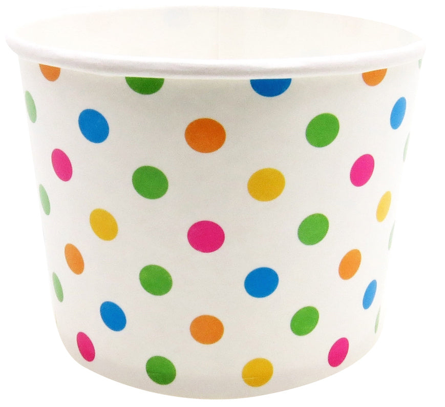 20 oz Rainbow Polka Dot Cups 600/Case – MyYogurtSupplies.Com